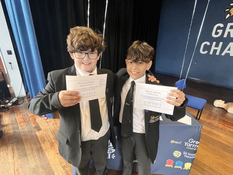 Great Yarmouth Charter Academy Pupils Recognised for Learning CPR ...